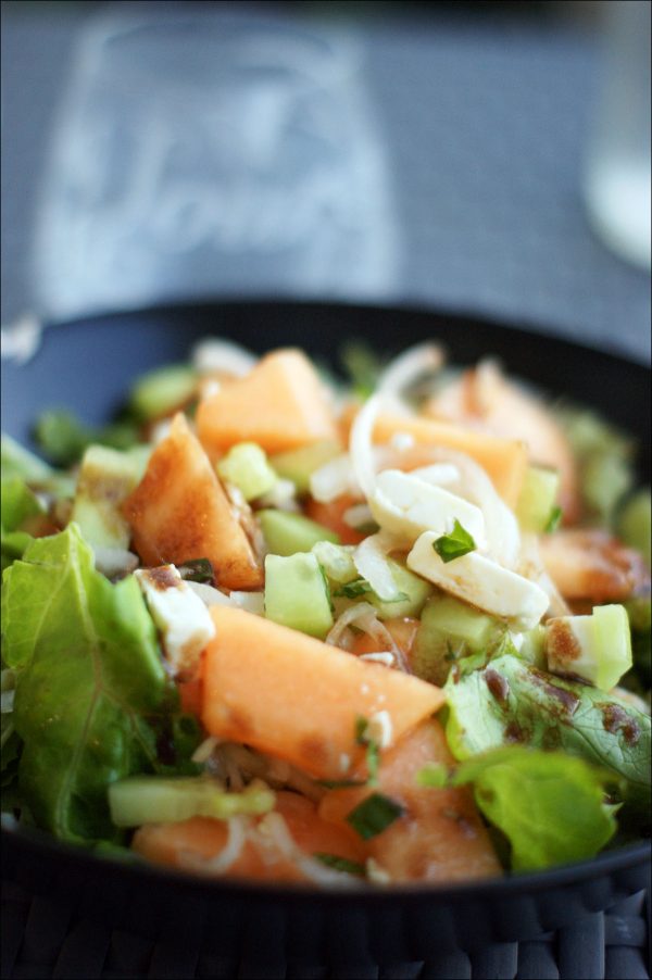 Salade melon concombre