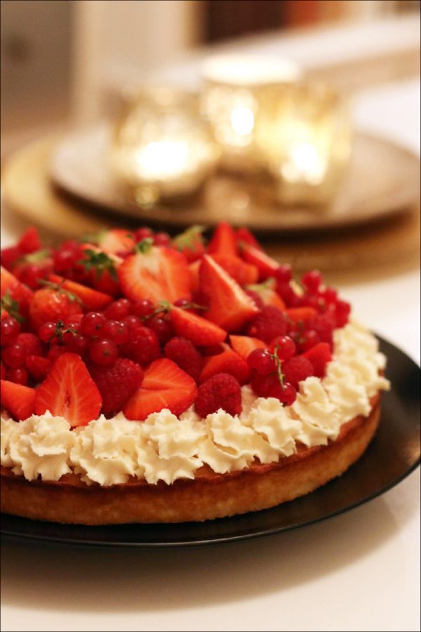 Gâteau d’anniversaire aux fruits rouges